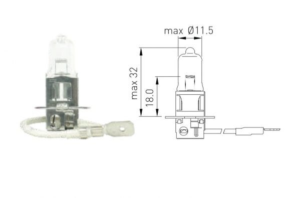 Ampolleta H3 12Volt 55Watt - LUZGASA
